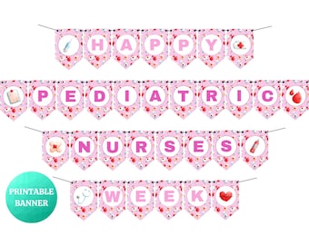 Happy Pediatric Nurses Week Blue Banner Nurse Appreciation - Etsy