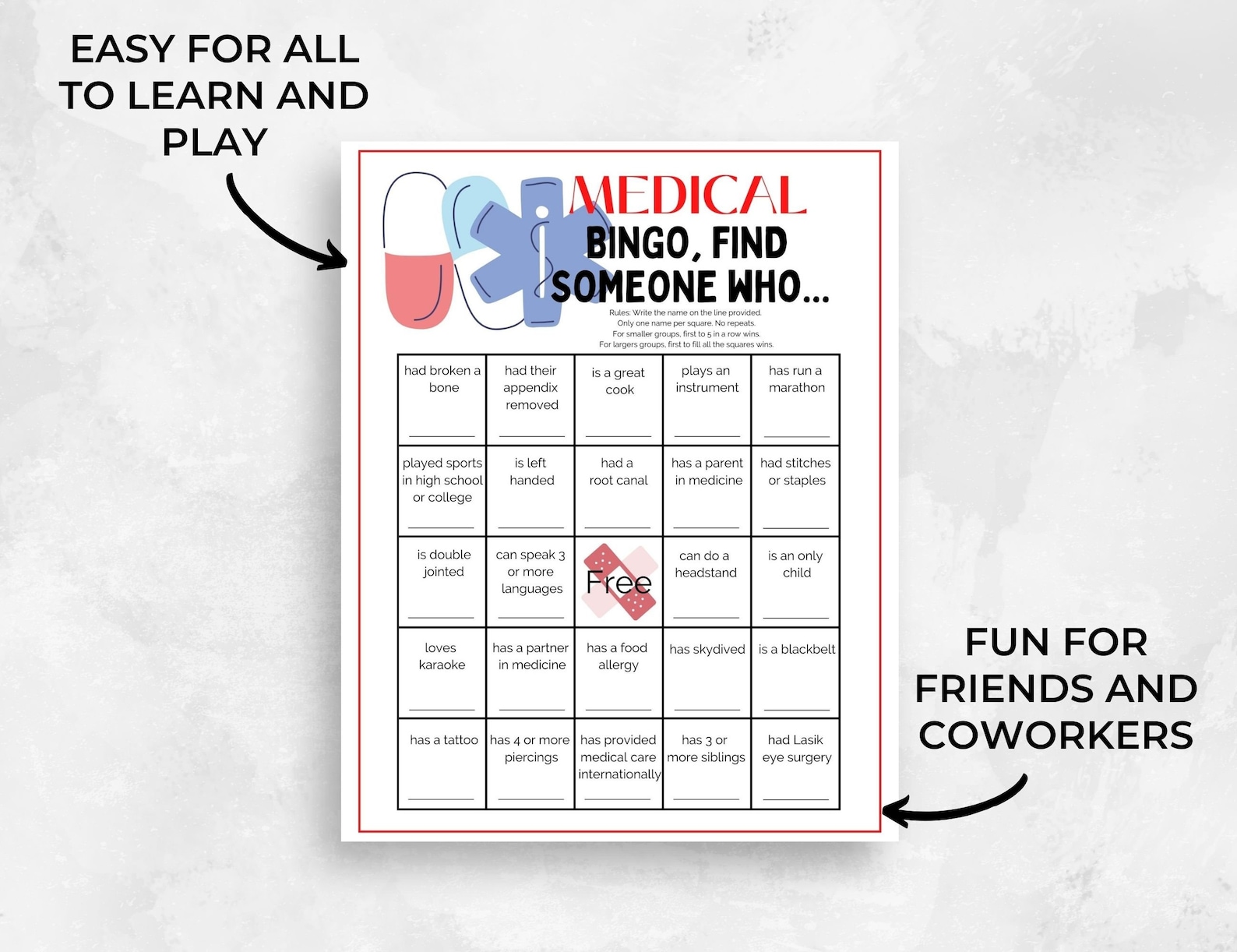 Medical Game Bundle PRINTABLE Medical Games Doctor Nurse - Etsy