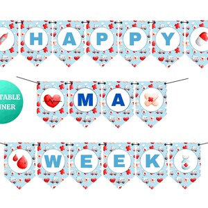 Happy MA Week Blue Banner | MA Appreciation Week | PRINTABLE Sign for ...
