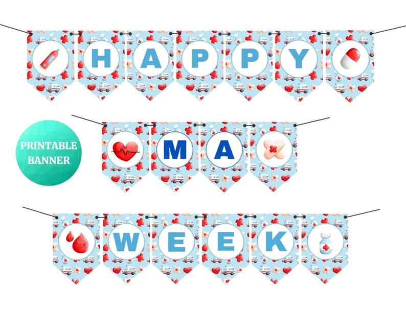 Happy MA Week Blue Banner | MA Appreciation Week | PRINTABLE Sign for ...