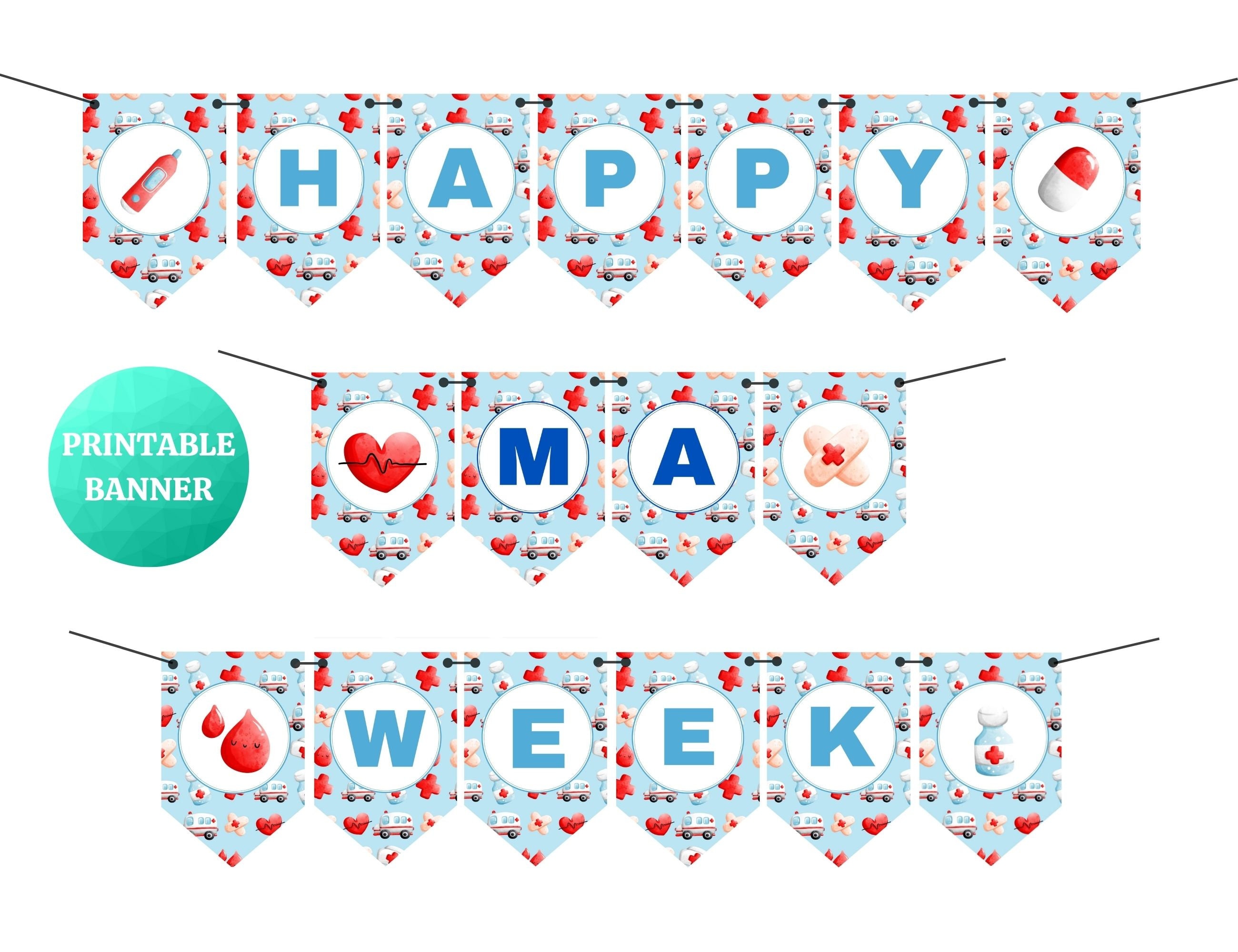 Happy MA Week Blue Banner | MA Appreciation Week | PRINTABLE Sign for ...