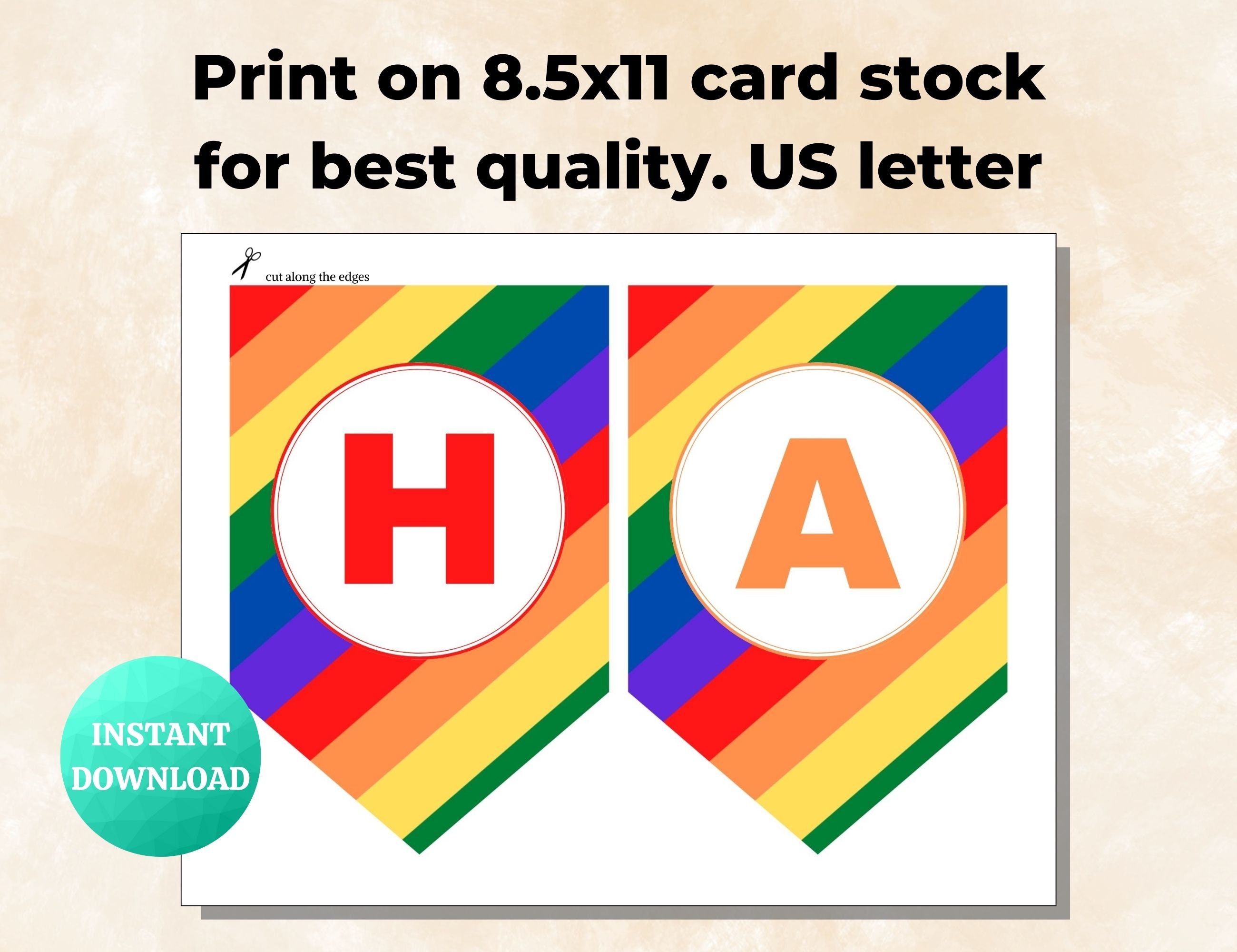 Happy Pride Month Banner | LGBTQ Pride Rainbow PRINTABLE Sign | Love is ...