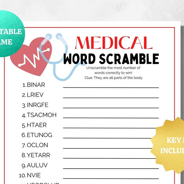 Word Scramble - Etsy