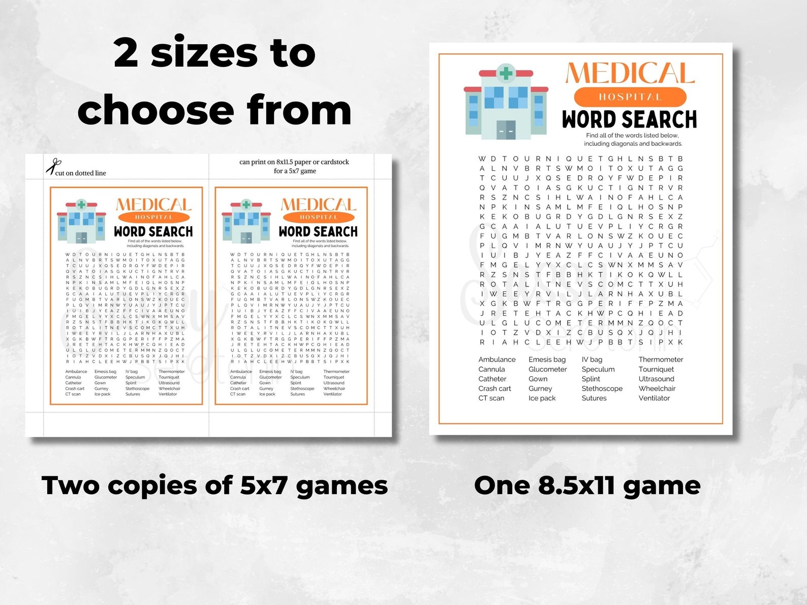 Medical Hospital Word Search | PRINTABLE Doctor Nurse Fun Game ...