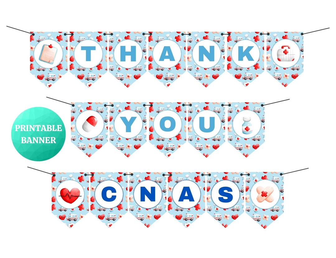 Thank You Cnas Banner | Happy CNA Week | Nurse Assistant Appreciation ...