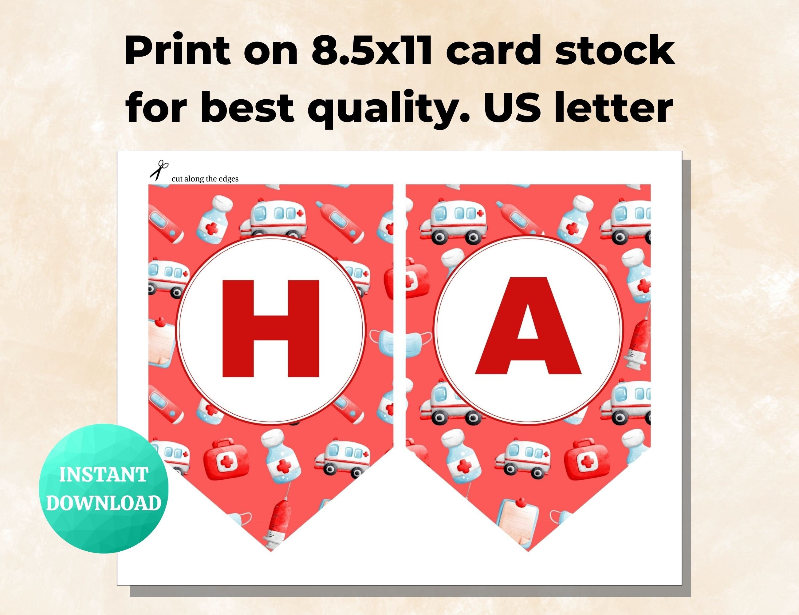 Happy Nurses Week Red Banner | Nurse Appreciation Week | PRINTABLE PDF ...