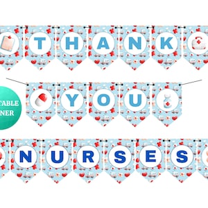 Thank You Nurses Banner | Happy Nurses Week | Nurse Appreciation ...