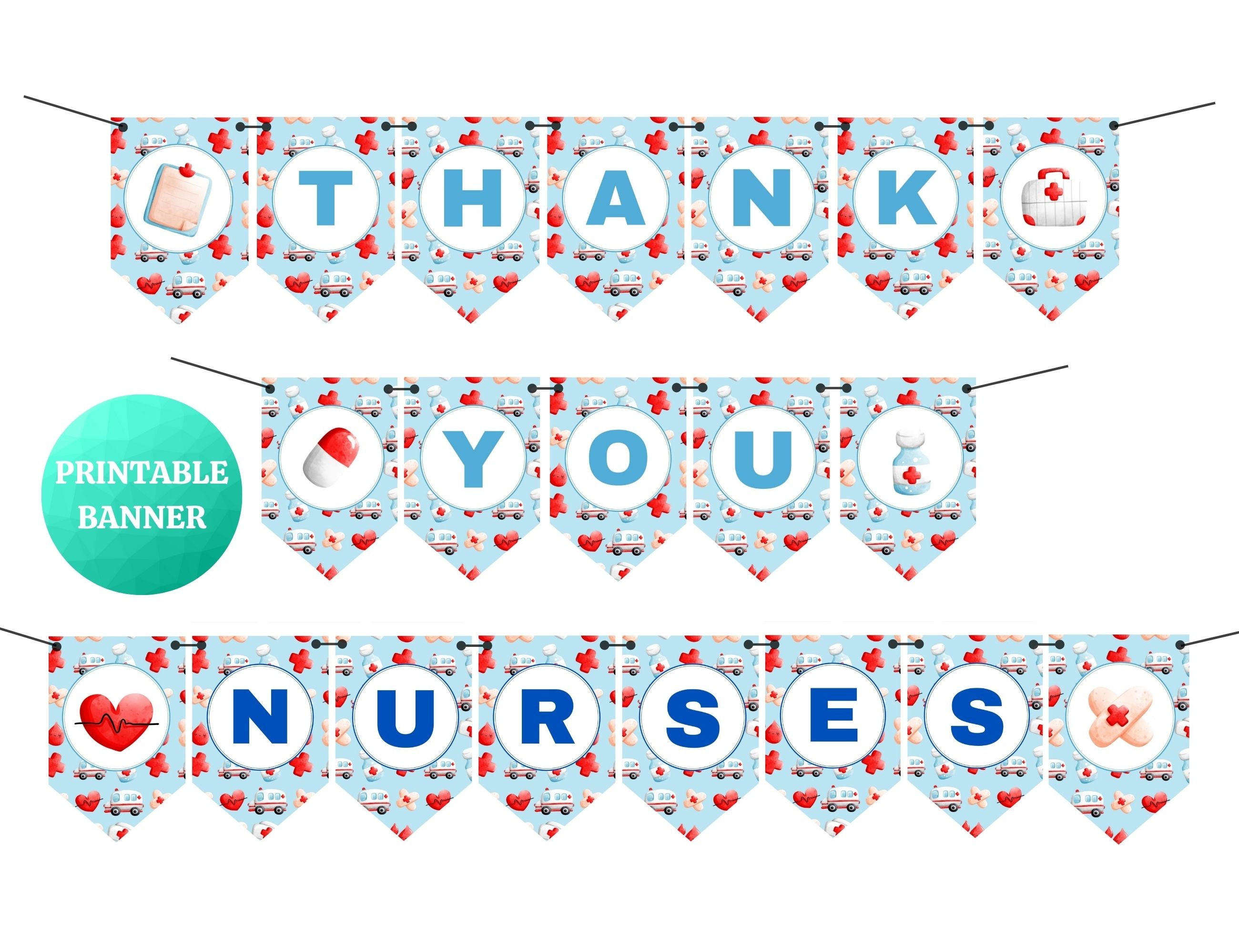 Thank You Nurses Banner | Happy Nurses Week | Nurse Appreciation ...