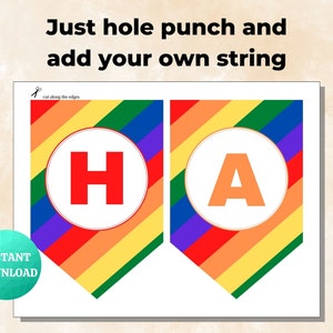 Happy Pride Month Banner | LGBTQ Pride Rainbow PRINTABLE Sign | Love is ...