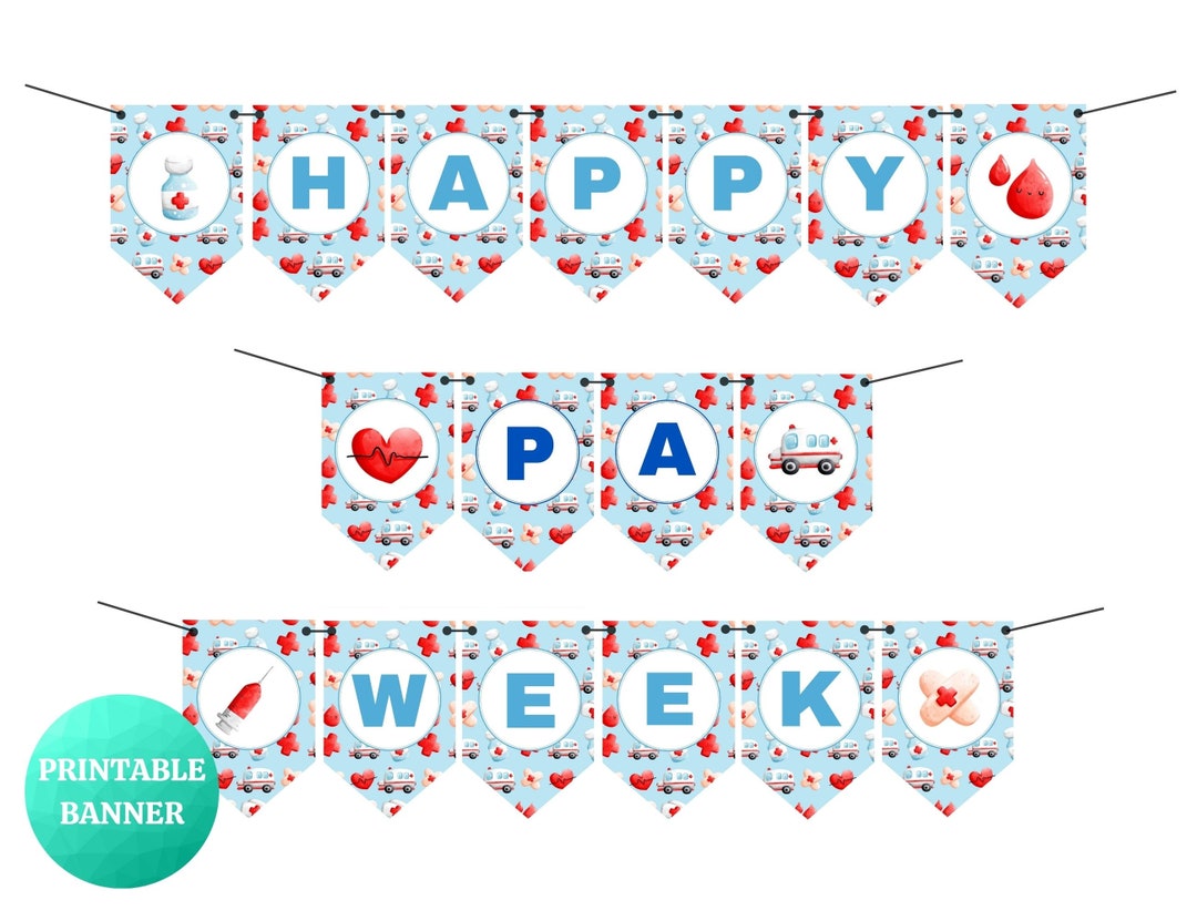 Happy PA Week Blue Banner | Physician Assistant/associate Week ...