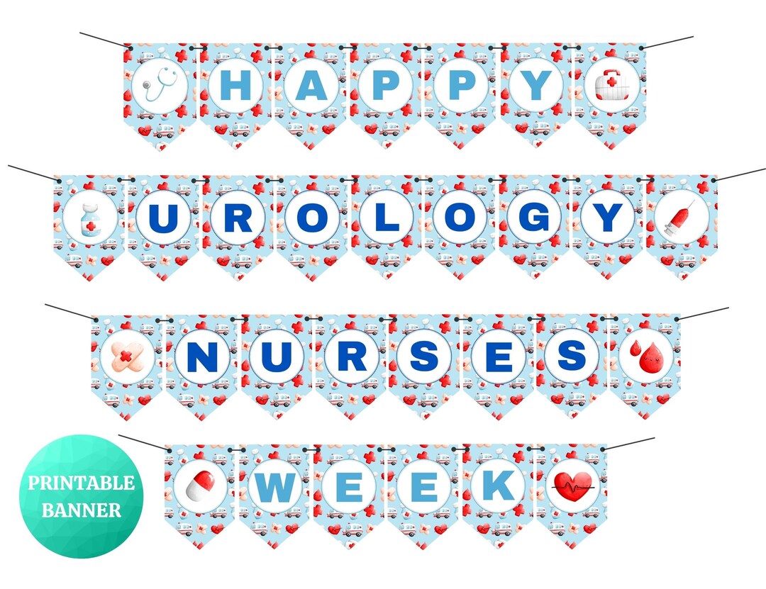 Happy Urology Nurses Week Blue Banner | Nurse Appreciation Week ...
