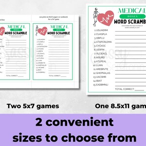 Medical Word Scramble Bundle | PRINTABLE Medical Games | Doctor Nurse ...