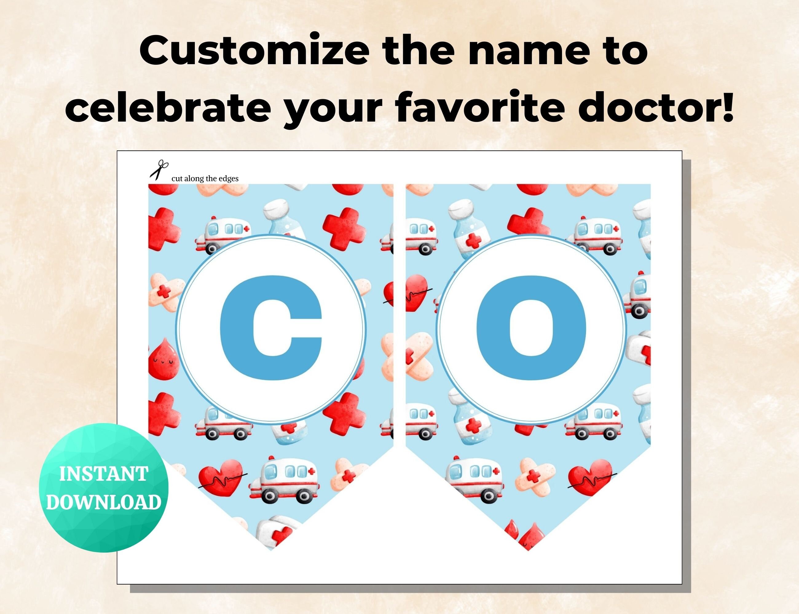 Congrats Dr Custom Blue Banner | PRINTABLE Sign for Medical School ...