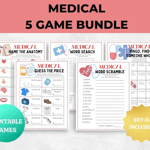 Medical Game Bundle PRINTABLE Medical Games Doctor Nurse - Etsy