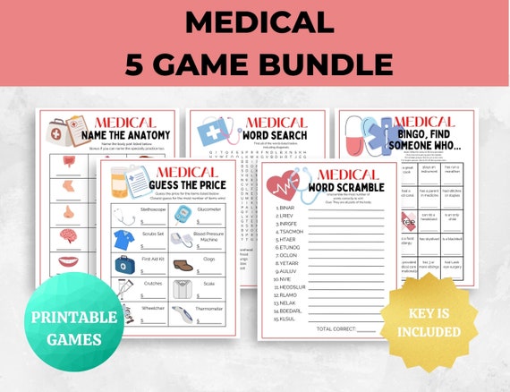 Medical Game Bundle PRINTABLE Medical Games Doctor Nurse - Etsy