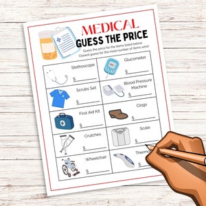 Medical Game Bundle | PRINTABLE Medical Games | Doctor Nurse Fun Game ...