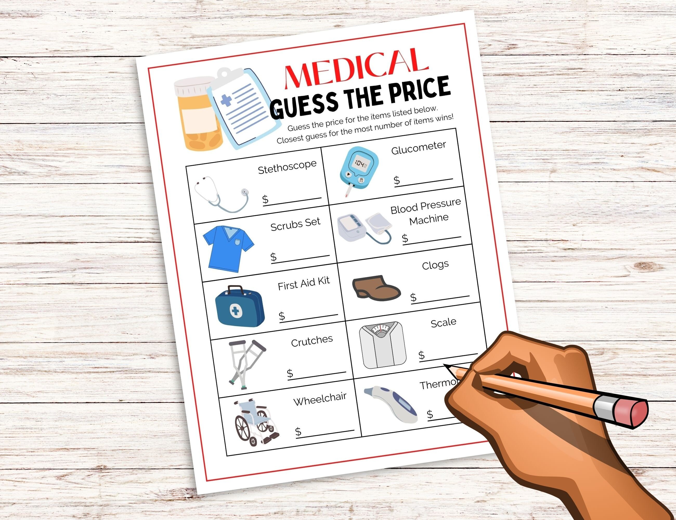 Medical Game Bundle PRINTABLE Medical Games Doctor Nurse - Etsy
