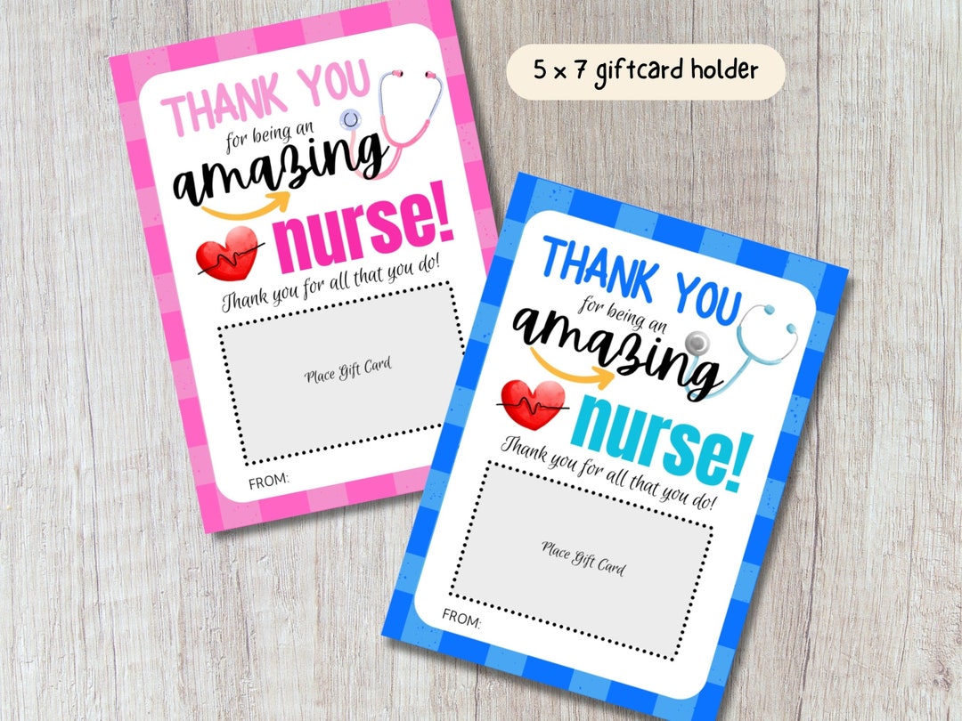 Thank You for Being an Amazing Nurse Gift Card Holder | Amazon ...