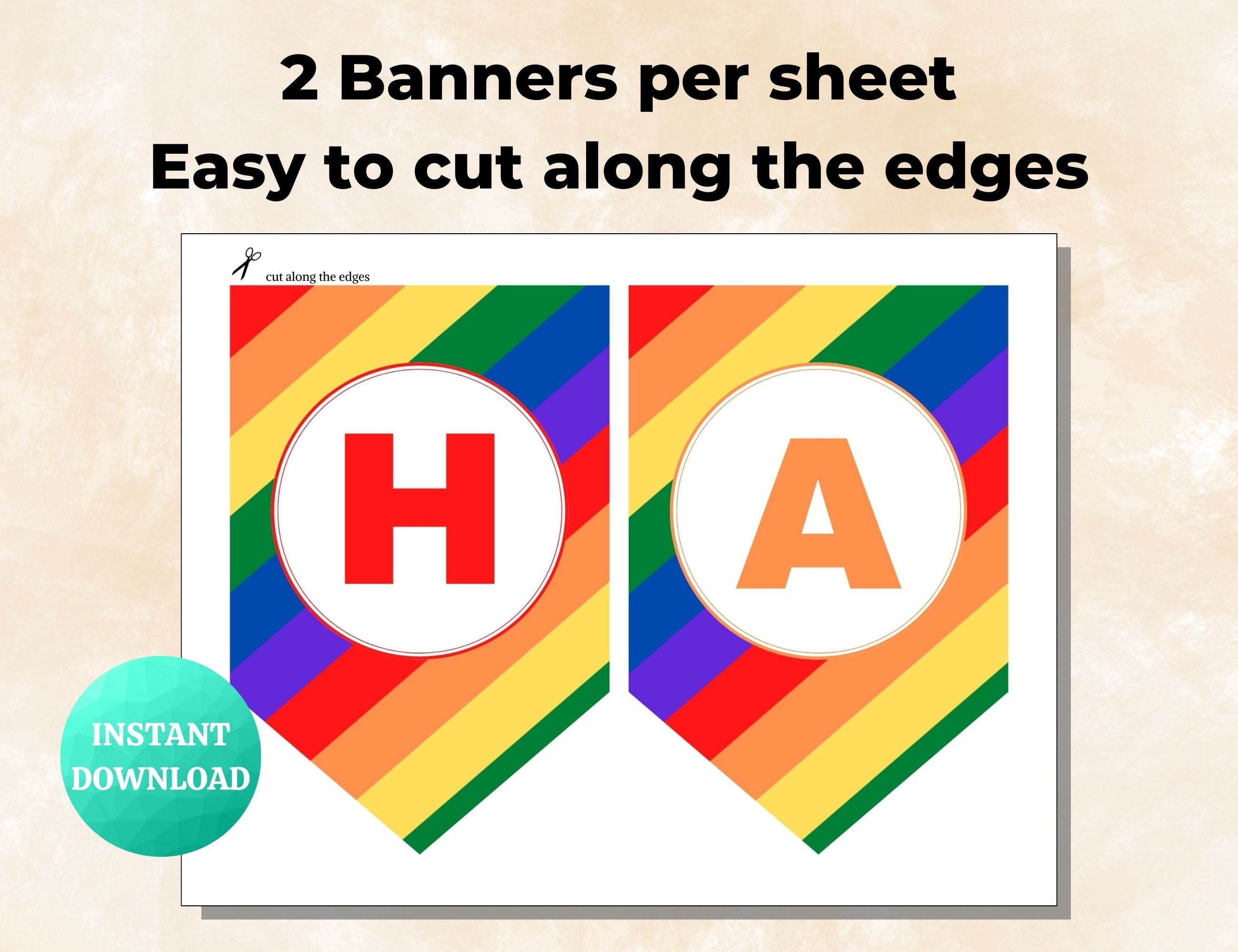 Happy Pride Month Banner | LGBTQ Pride Rainbow PRINTABLE Sign | Love is ...