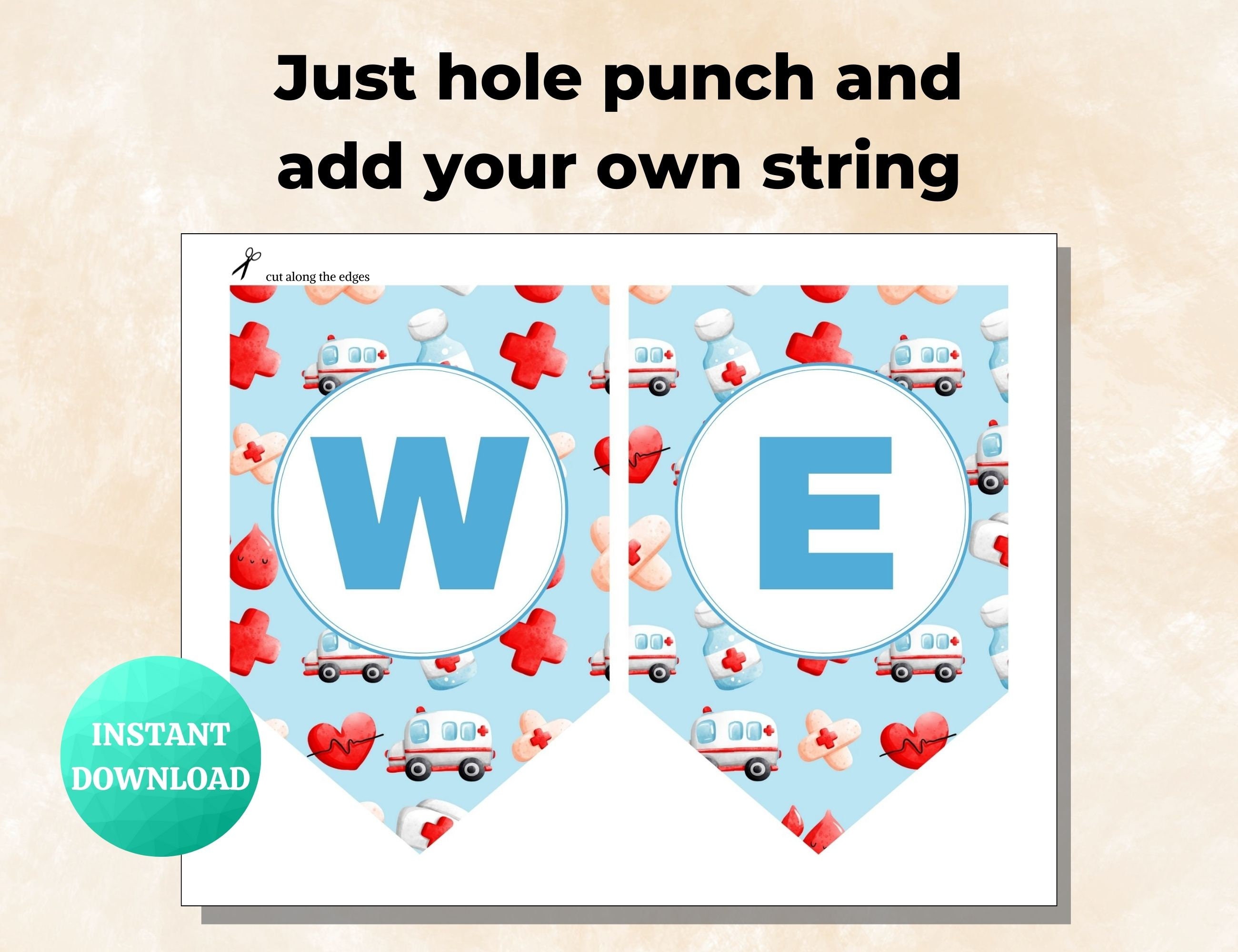 Welcome Back Doctor Nurse Medical Blue Banner PRINTABLE Sign for ...