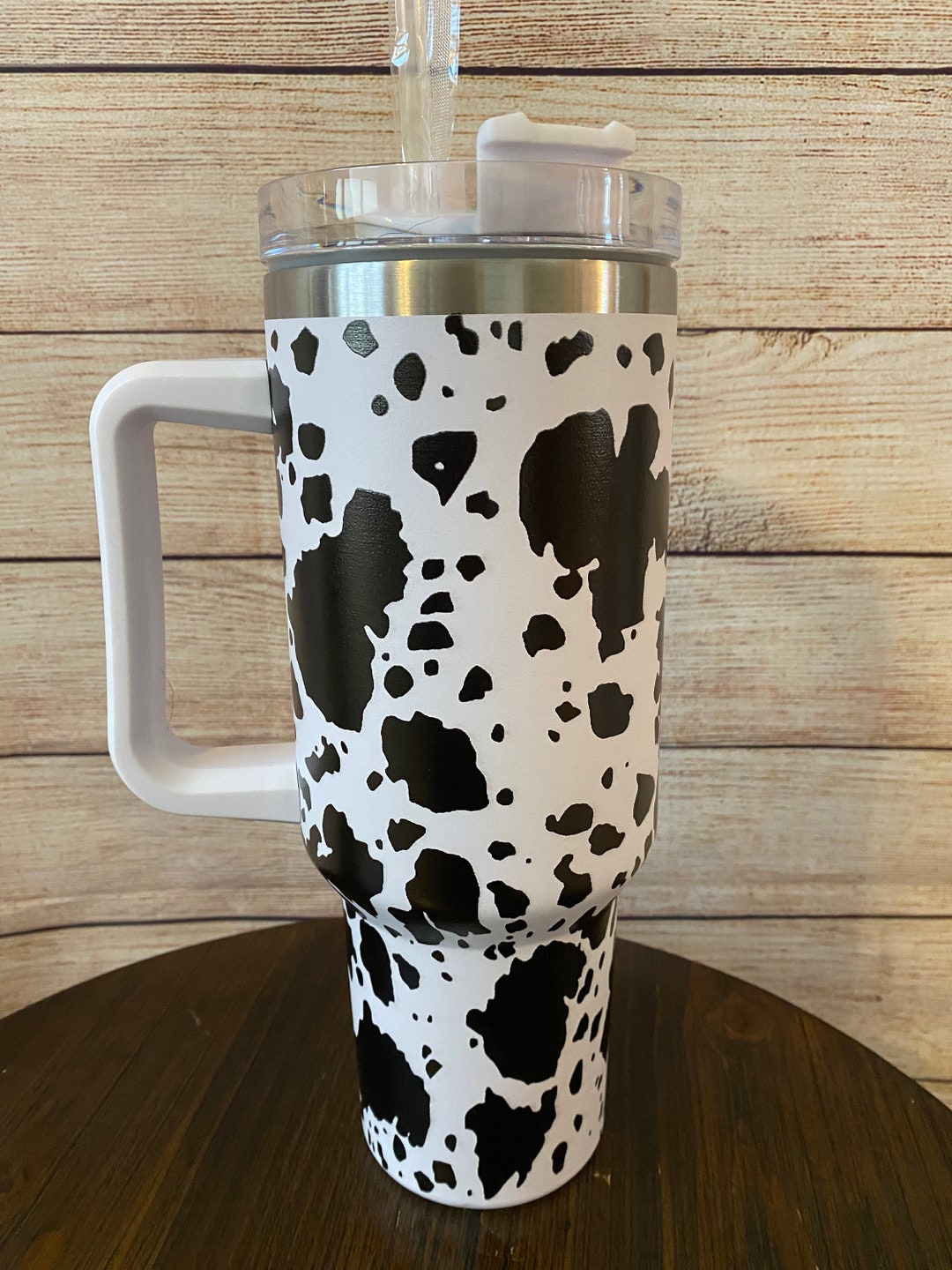 Cow Print 40oz Stainless Steel Tumbler, Cow Print Tumblers, Western ...