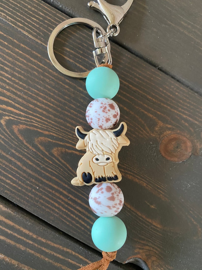 Highland Cow Keychain, Cow Keychains, Western Keychains, Keychains ...
