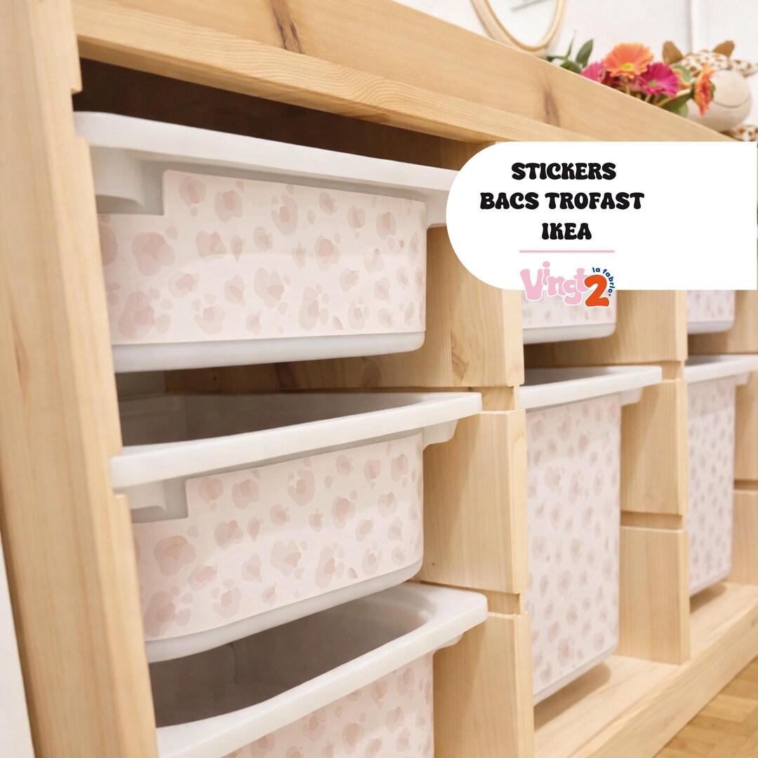 IKEA TROFAST Leopard Stickers / Children's Bin Decoration Stickers ...