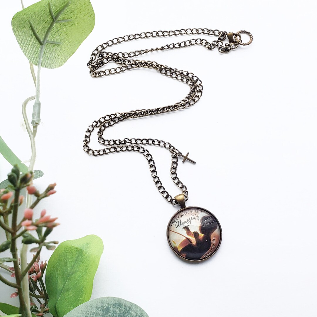 Pro-life Necklace, Watercolor Floral, Brass Pendant, Gift for Her ...