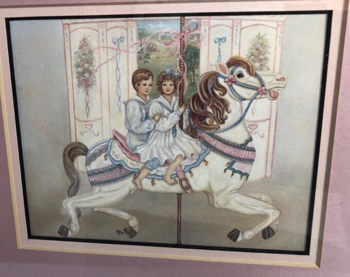 Limited Edition Numbered 1991 Ann Taylor Print Art of a Carousel Home ...