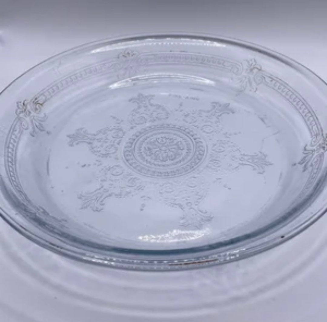 Antique Vintage Fire King Philbe Clear Pie Plate Dish by Fireking ...