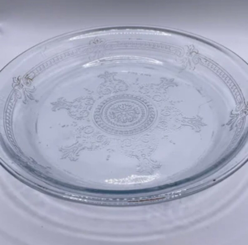 Antique Vintage Fire King Philbe Clear Pie Plate Dish by Fireking ...