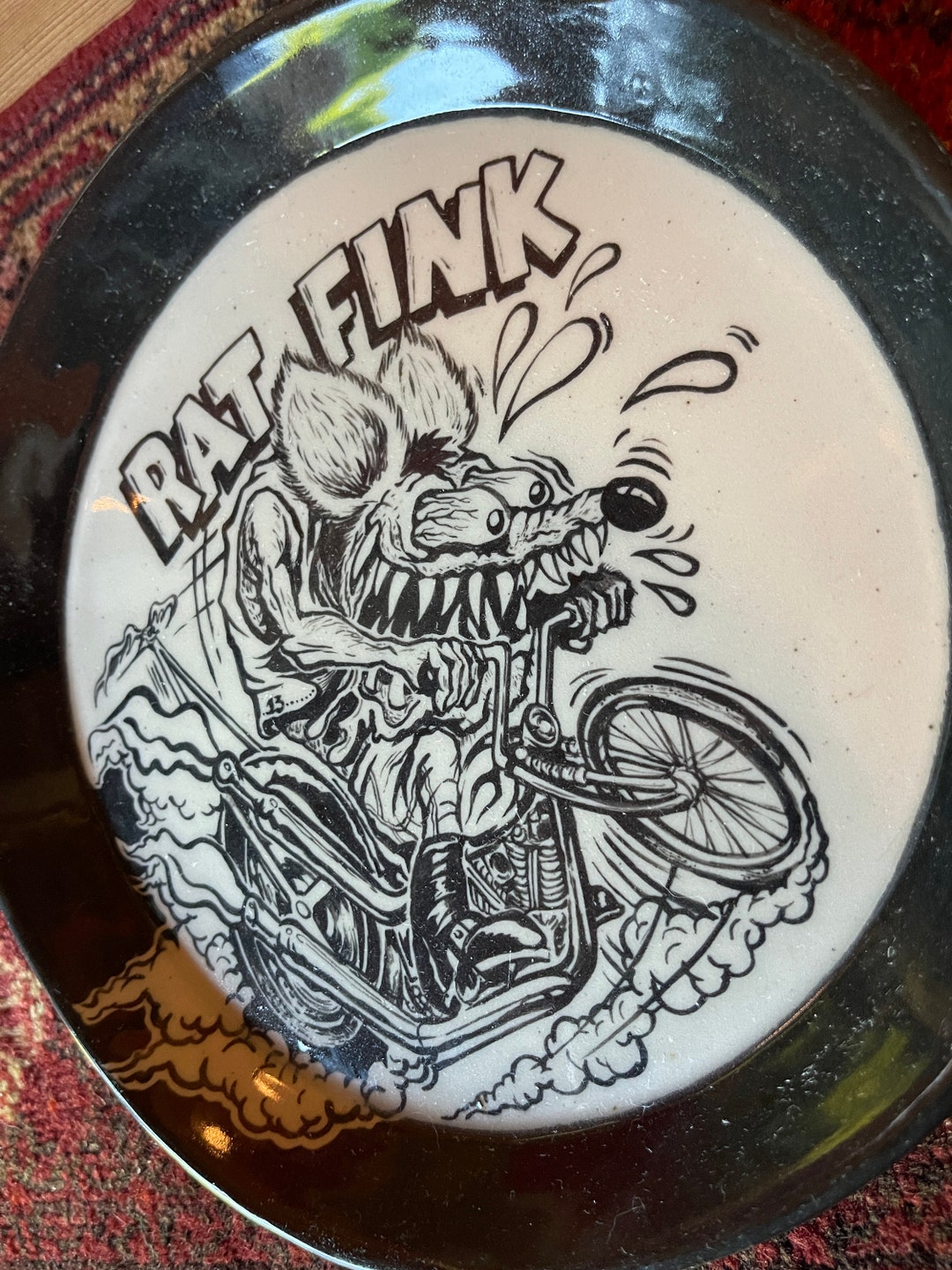 Rat Fink Hand-painted Underglaze Ceramic Plate - Etsy