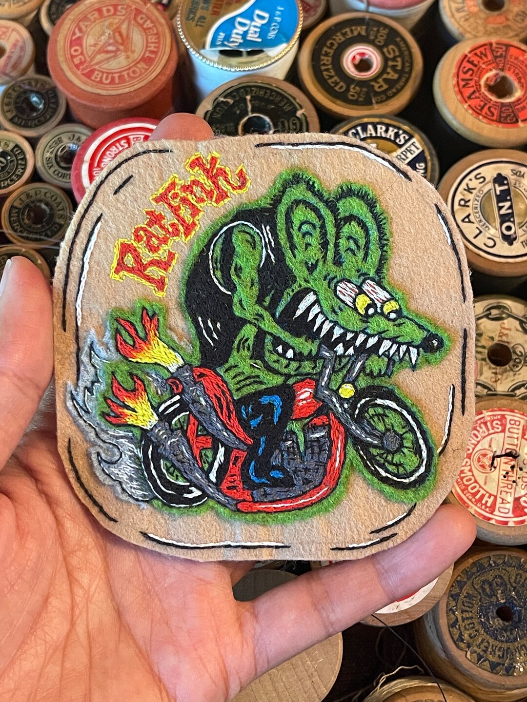 100% Handmade Patch Rat Fink One and Only Unique Gift - Etsy