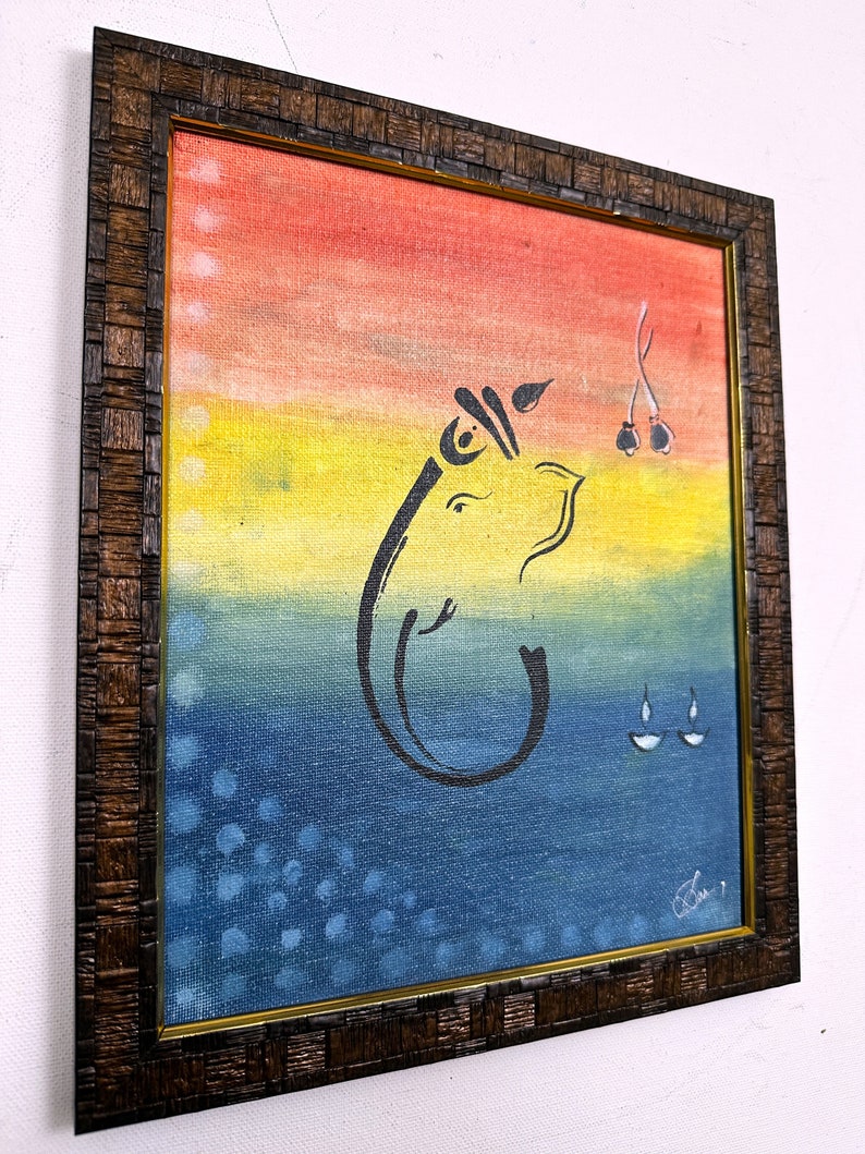 Ganesh Ji Painting, Lord Ganesh Painting, Original Painting, Wall Décor ...