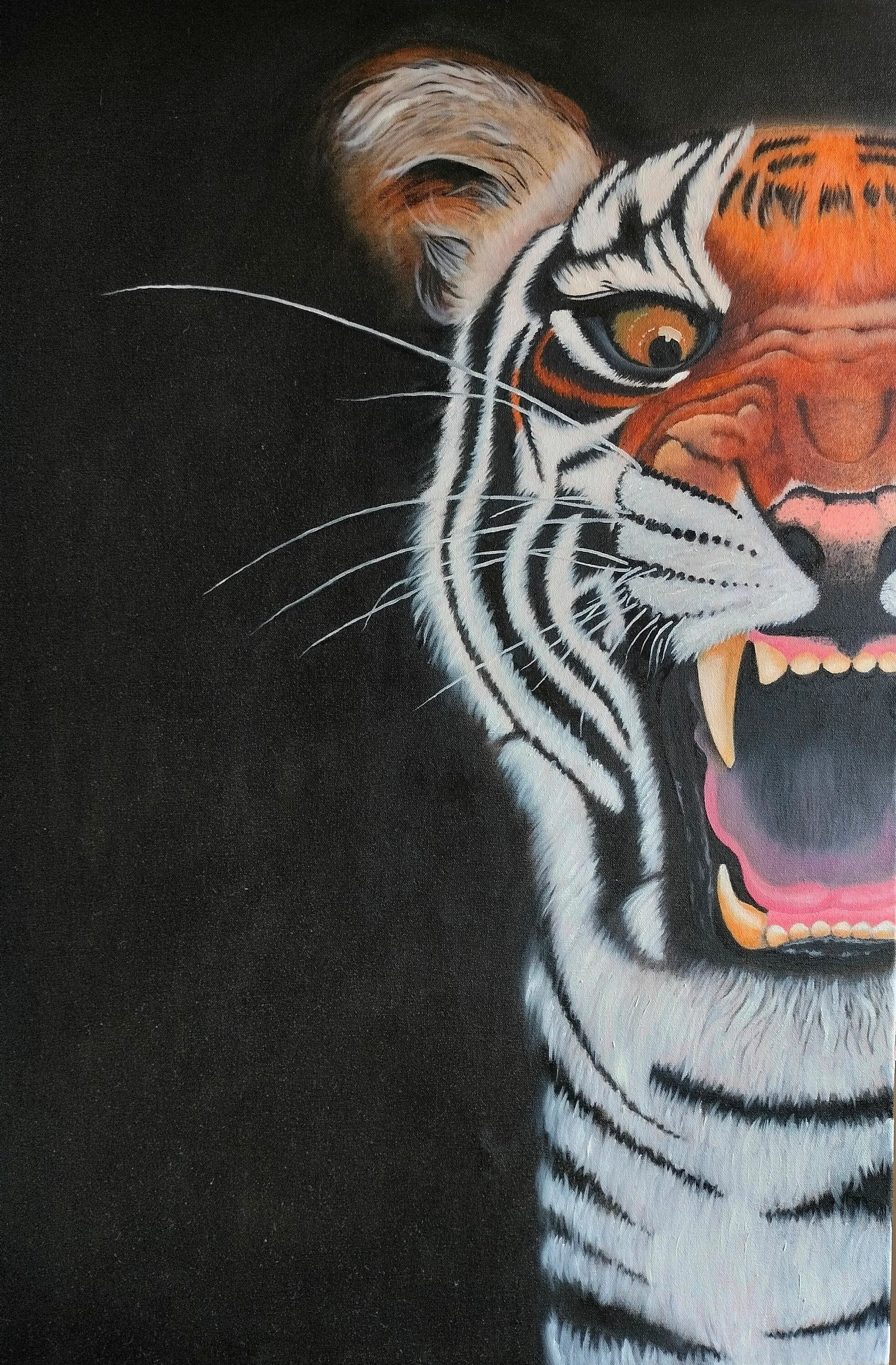 Tiger Painting Tiger Oil Painting Wildlife Painting - Etsy