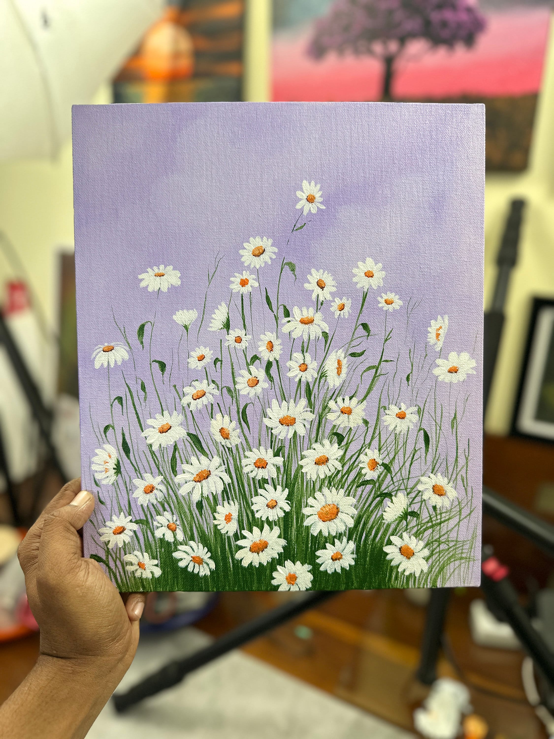 Daisy Painting, Wall Décor, Wall Hangings, Gift Item, Modern Gift ...