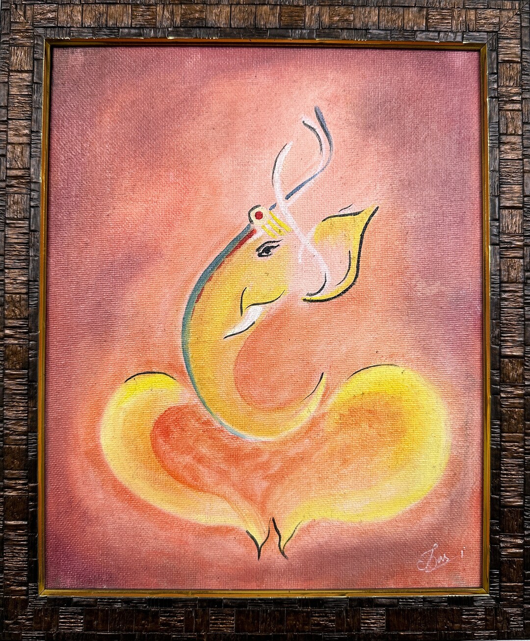Ganesh Ji Painting, Framed Ganpati Bappa, Wall Decor - Etsy