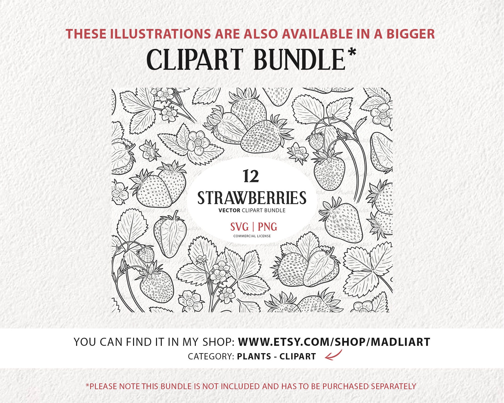 Strawberry SVG Clipart. Vector Strawberries Outline. - Etsy