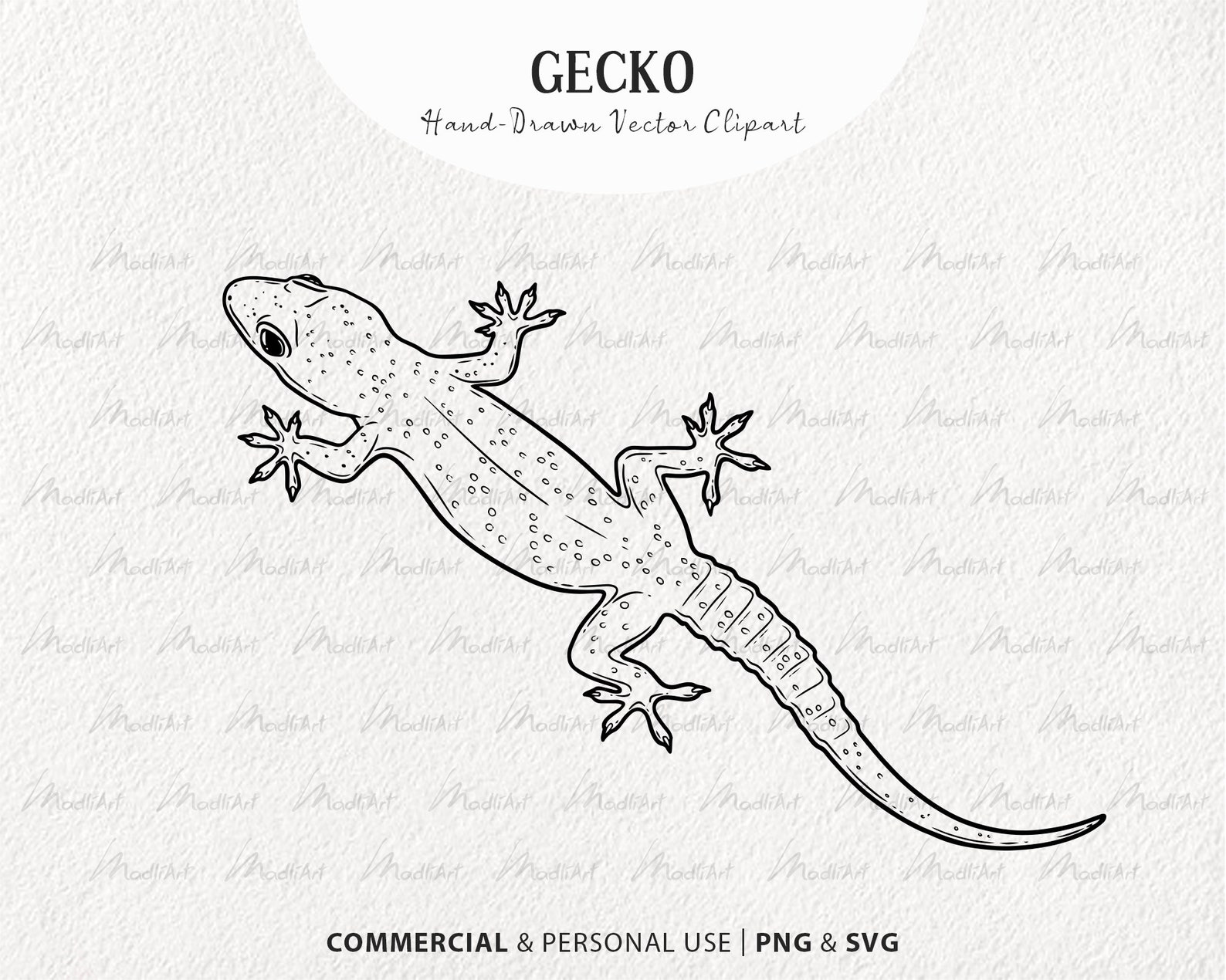 Gecko SVG Clipart. Lizard Vector Drawing. Leopard Gecko, Crested Gecko ...
