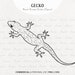 Gecko SVG Clipart. Lizard Vector Drawing. Leopard Gecko, Crested Gecko ...