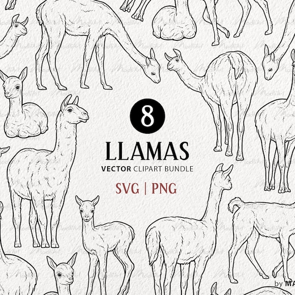 Llama Svg - Etsy
