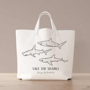 8 Shark Procreate Stamps. Great White Shark Tattoo Design. Hammerhead ...