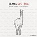 Llama SVG Clipart. Alpaca SVG Line Drawing. Llama Vector Drawing. Llama ...