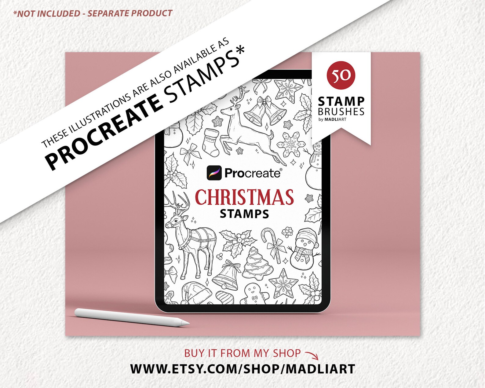 50 Christmas Holiday Clipart Bundle. Xmas Decor Vector Line Art ...