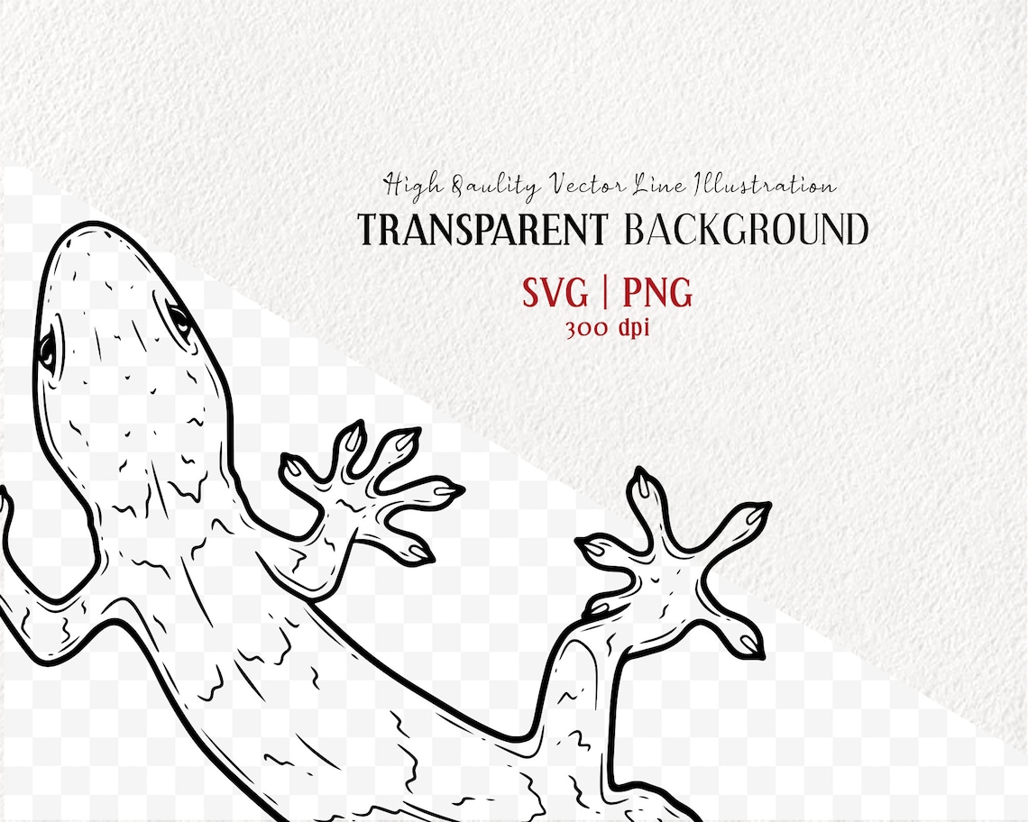 Gecko SVG Clipart. Lizard Vector Drawing. Leopard Gecko - Etsy
