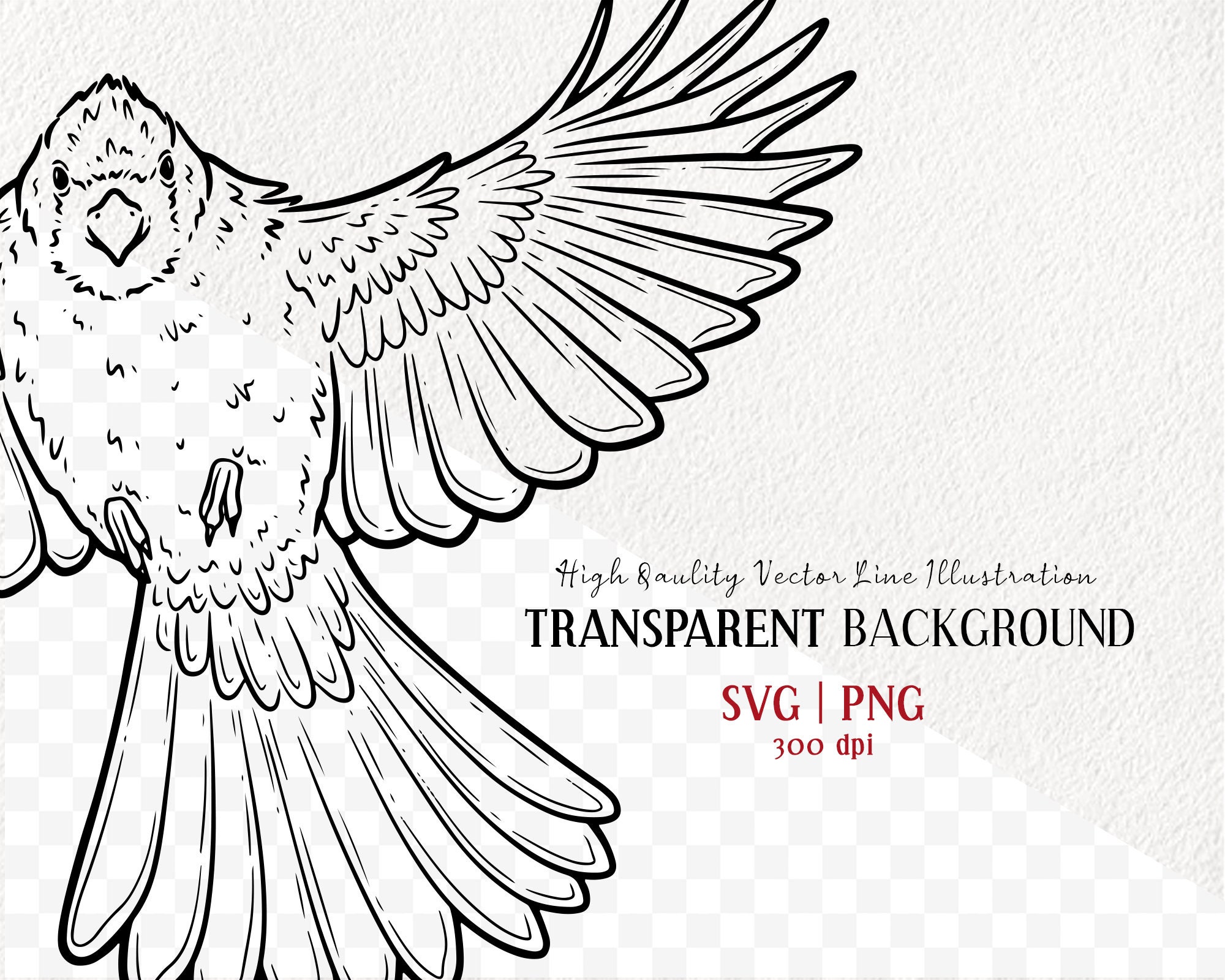 Cardinal Vector Clipart Bundle. Little Red Birds. Flying Birds Outline ...