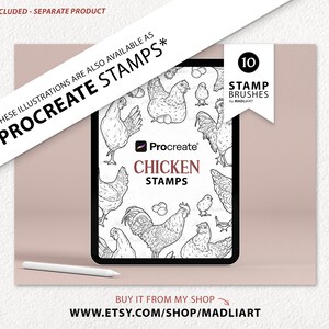 Chicken SVG Clipart Bundle. Hen Rooster Baby Chick Vector Art. Farm ...