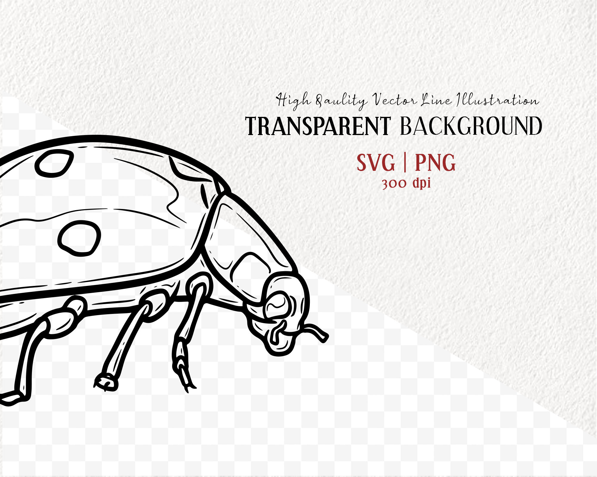 Ladybug SVG Clipart. Lady Bug Vector Outline Stamp. Cute Love Bug ...