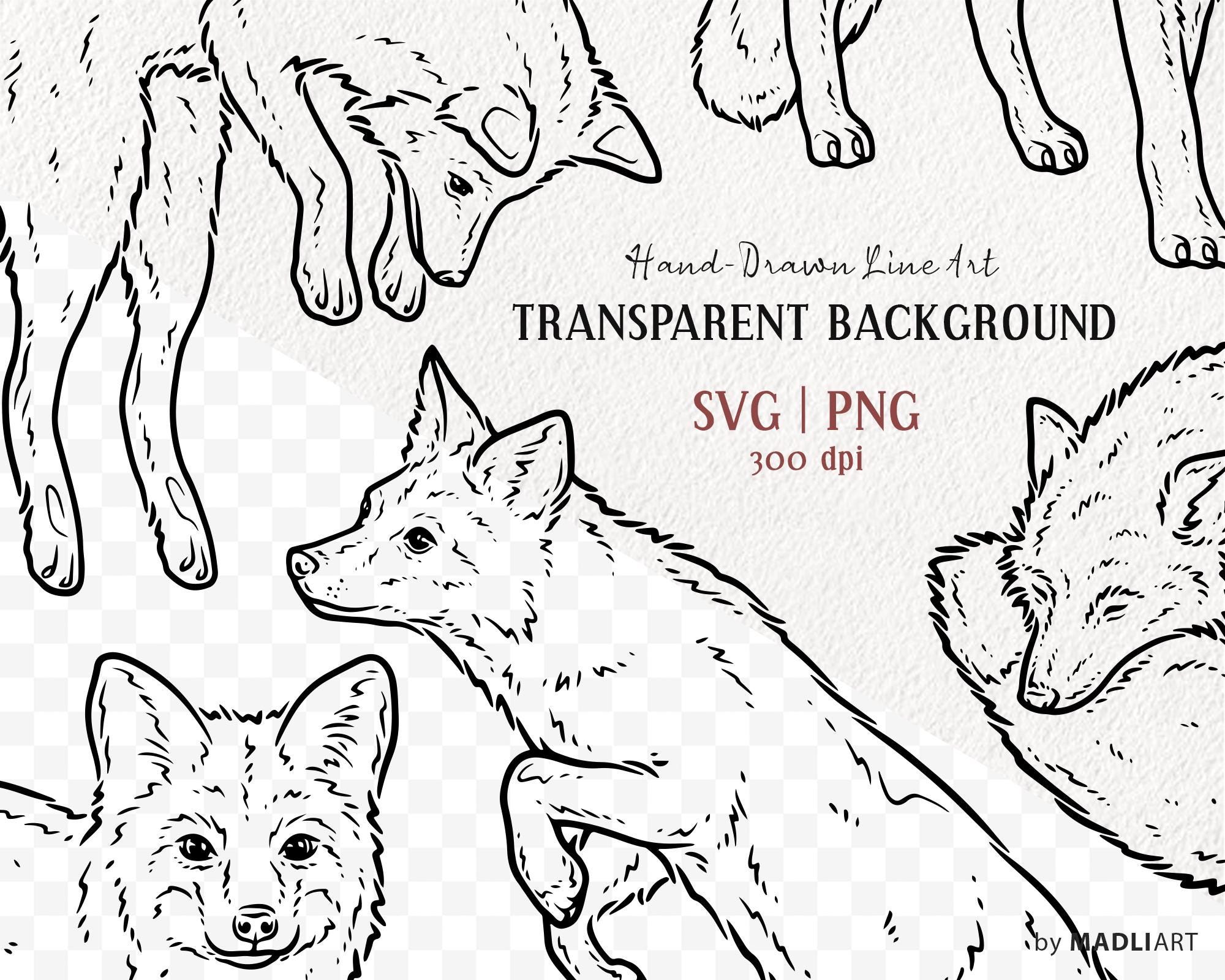 8 Fox SVG Clipart Bundle. Sleeping Fox Png. Jumping Fox Vector Line Art ...