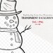 Christmas Snowman SVG Clipart. Snowman Papa Vector Line Art. Snowy ...